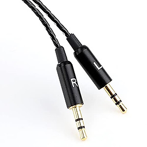 Xivip Replacement Cable Compatible with Sol Republic Master Tracks HD V8, V10, V12, Sol Republic X3 Headphone (Black with Control), 120cm/4ft
