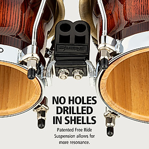 Meinl Percussion WB500AMB Free Ride Series Woodcraft Bongos, Antique Mahogany Burst