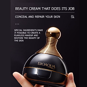 BIOAQUA Silky Concealer keeping Beauty Cream Smooth Delicate Light Breathable Refreshing Moisturizing Pre-Makeup Primer 2 Colors 15g (Natural Color (798))