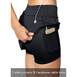 BALEAF Women's Golf Skorts Tennis Skirts with Pockets Athletic Running Workout Sports Black Size L