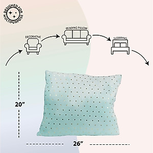 Urban Lifestyle Gold Foil Jumbo Pillow, Mint