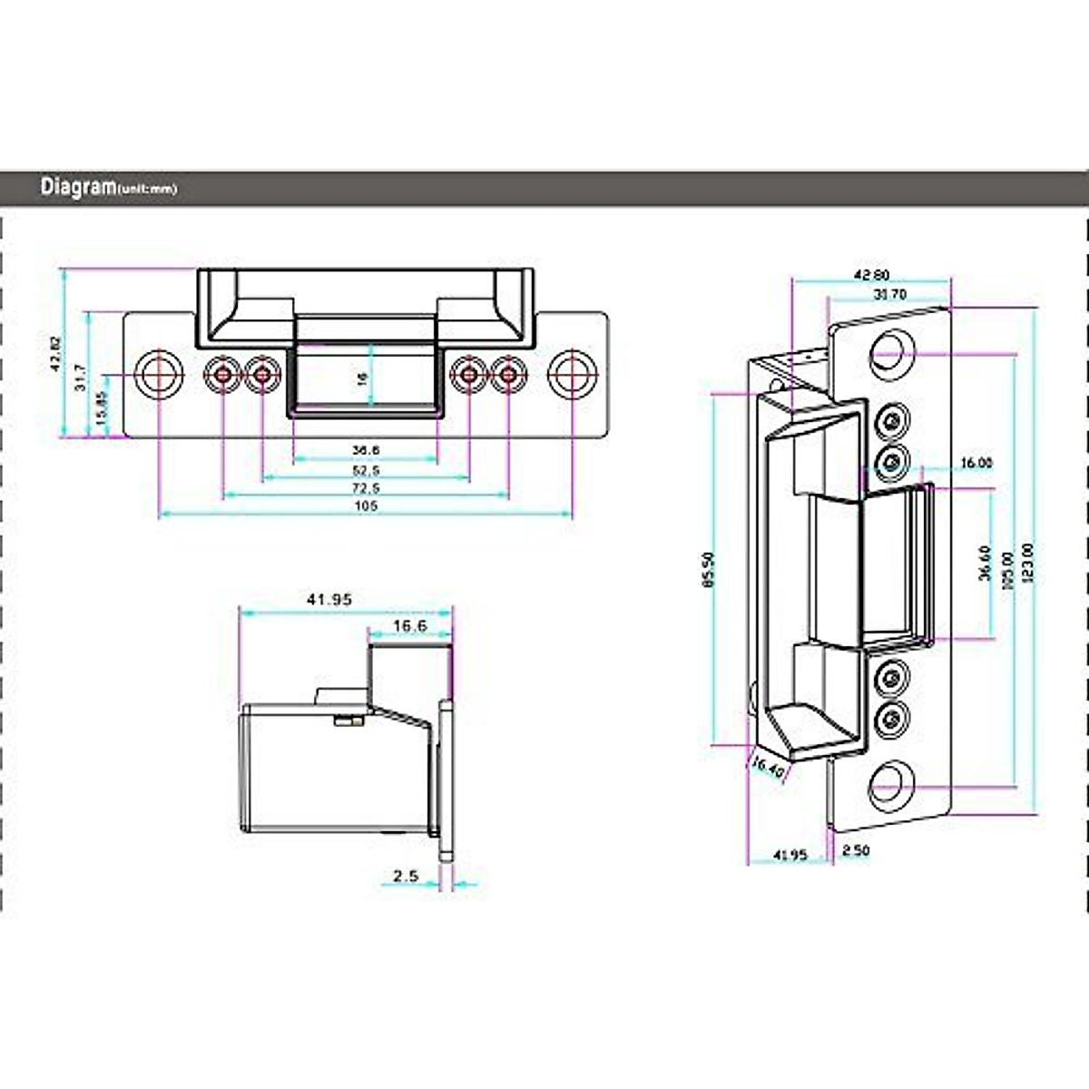 MENGQI-CONTROL 4 Doors Complete TCP/IP PIN Code RFID Card/Fob Access Control Systems with North American Standard Electric Strike for Latch Doors Keypad Reader 110V Power Supply APP Remote Open Door