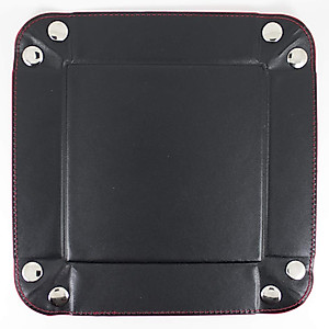 Paladin Roleplaying Dice Rolling Tray - Small Portable Faux Leather Tray for DND