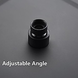 Esnbia 12" Rain Shower Head, Stainless Steel Rainfall Ceiling Mount Shower Head, 2.5 GPM Water Flow, Matte Black （Shower Arm NOT Include）