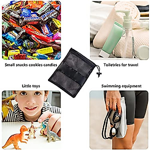 JOGILBOY 3 Pcs Mesh Bag with Sliding Drawstring Cord Lock Closure Laundry Bags Camping Nylon Drawstring Bag Storage Mesh Bags for Travel & Outdoor Activity Home Kitchen Supplies Collecting Toys