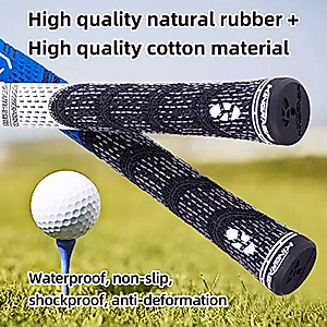 Lehui KINGRASP Golf Grips, Standard/Midsize, Golf Grips Set of 13(Free 13 Tapes), Anti-Slip Rubber Golf Club Grips, 8Colors Optional (red, Standard)