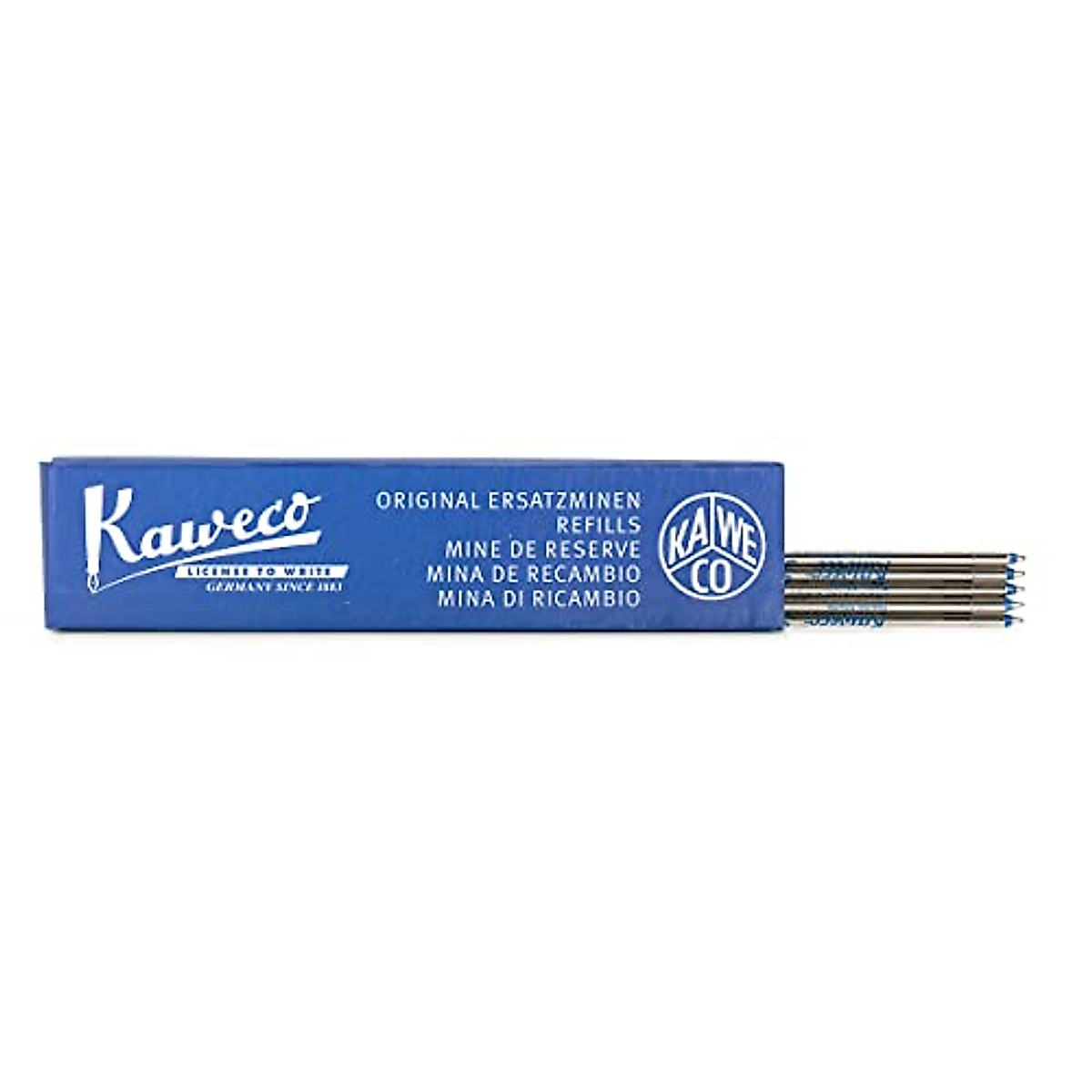 Kaweco D1 Ballpoint Pen Refills 0.8 mm Blue Pack of 5 | 5 Pieces 0.8 mm Refill Blue Ball Pen I Pen Refill I Refill for Multicoloured Pen | 0.8 mm Fine in Blue