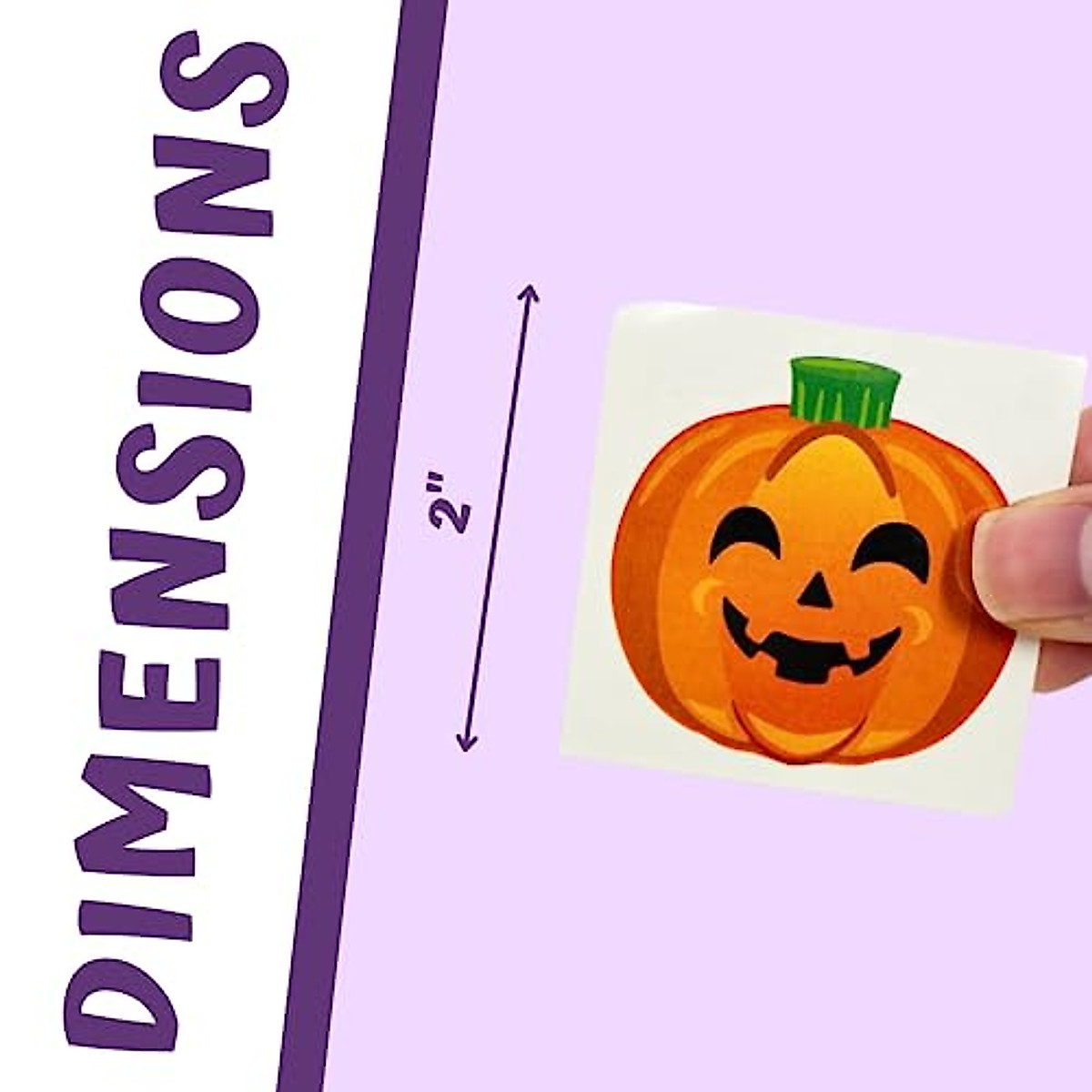 144 Pack Halloween Tattoos for Kids Temporary Pre-Cut Bulk Pack Halloween Themed Tattos Stickers for Face Body Non-Toxic 2" for Halloween Goodie Bag Fillers Classroom Prizes Party Favors by 4E's Novelty