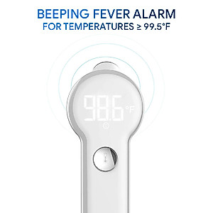 FDoc Forehead Thermometer for Babies, Adults, Children, 1 Second Results, Infrared IR Digital Thermometer to Measure Fever in Humans
