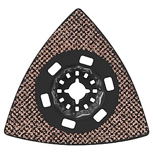 BOSCH OSL350CR6 1-Piece 3-1/2 In. Starlock Oscillating Multi Tool Grout & Abrasive Carbide 60 Grit Delta Sanding Pad for Sanding Applications in Wood, Wood with Paint and Thinset