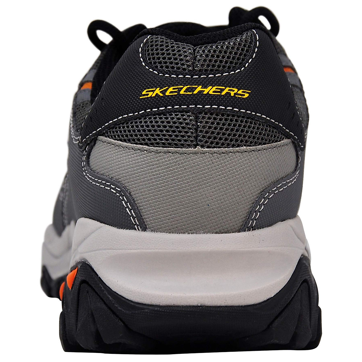 Skechers Men Cankton Athletic Steel Toe Work Sneaker, Charcoal/Orange, 11 M US