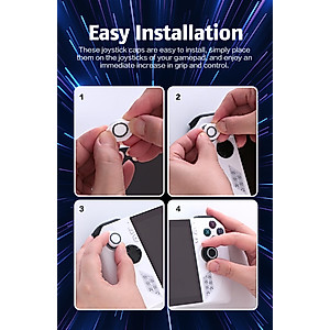 ASUS ROG Ally Thumb Grip Caps, Soft Silicone Joystick Cover Compatible with ASUS ROG Ally - (Two Sets)