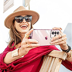 LeYi for S21 Ultra Case: with Full Camera Protection, Love Heart Plating Girly Women Cute Luxury Soft TPU Case for Samsung S21 Ultra, Pink