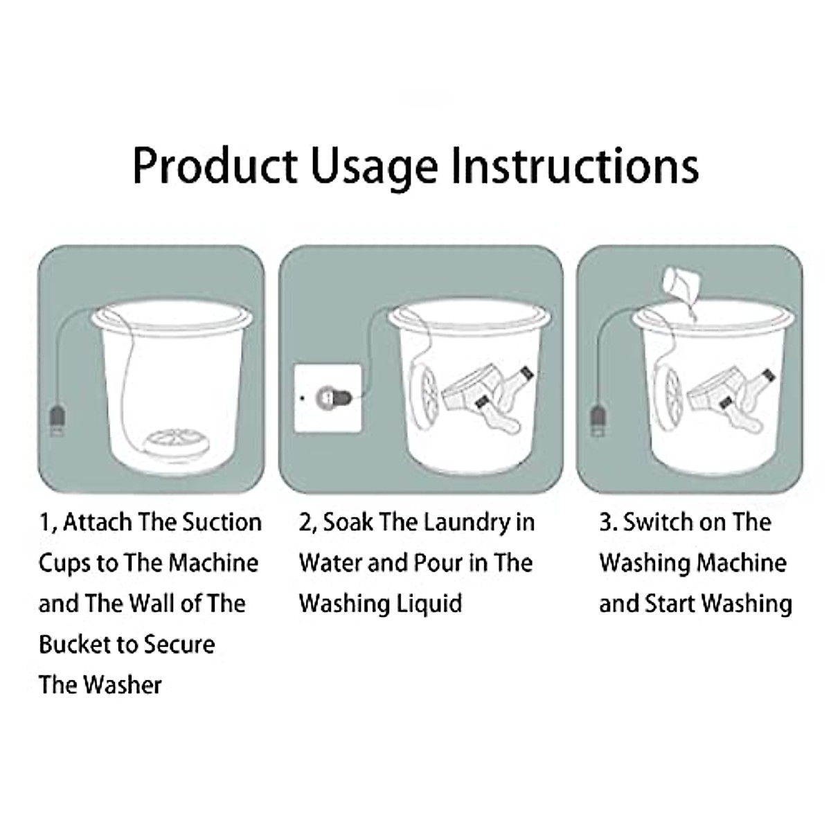 Mini turbo portable washer machine, fully automatic forward and reverse usb plug-in laundry machine, waterproof solid durable compact lavadoras convenient for home, business, travel