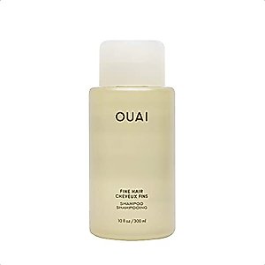 OUAI Fine Shampoo. Bring Fine Hair to the Next Level with Strengthening Keratin, Biotin and Chia Seed Oil. Hair is Left Clean, Bouncy and Voluminous. Free from Parabens, Sulfates and Phthalates. 10 oz