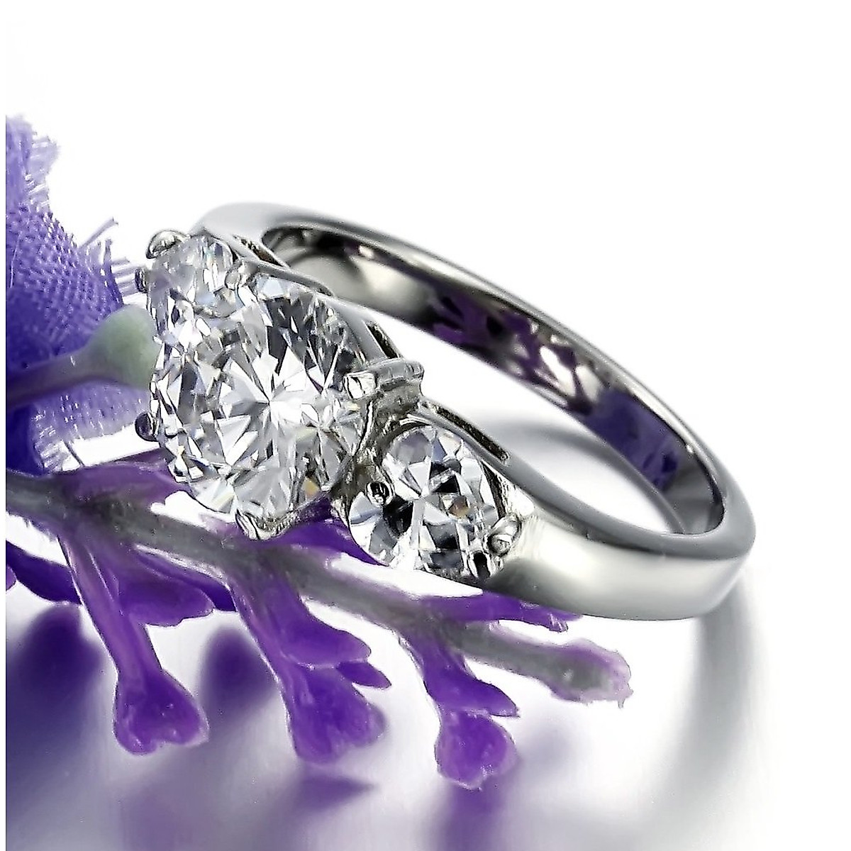 Global Jewelry Amazing Titanium Lady's Wedding Band Ring Anniversary/Engagement/Promise Ring Best Gift! (7)