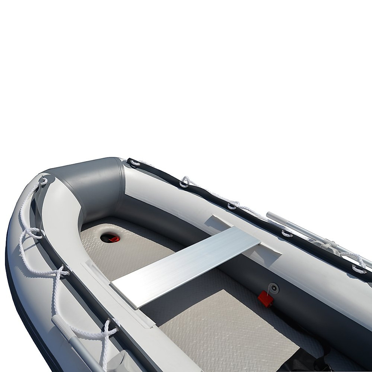 BRIS 8.2 Ft Inflatable Boat Inflatable Pontoon Dinghy Raft Tender Boat with Air-deck Floor