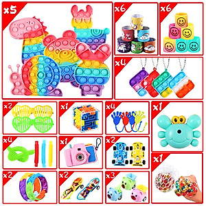 Zunaco Halloween Party Favors for Kids, Halloween Bulk Fidget Toys Party Supplies, Trick or Treat Gifts Goodie Bag Fillers, School Classroom Carnival Prizes Treasure Box