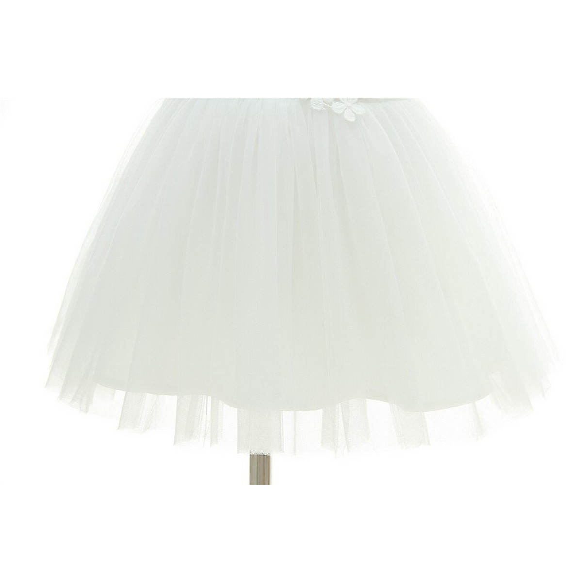 Meiqiduo Baby Girls Dress Christening Baptism Party Formal Dresses (3M/0-6Months, Ivory)