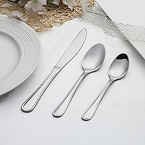 KOOMADE AUDREY 20-Piece Silverware Set for 4 - Stainless Steel Flatware with Dinner Forks, Salad Forks, Knives, Spoons, and Teaspoons - Dishwasher Safe