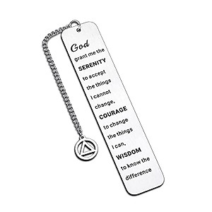Christian Religious Bookmark for Men Women Teen Girl Boy Serenity Prayer Gift Bible Verse Scripture Godson Goddaughter Reader Sobriety Recovery Christmas Stocking Stuffer Easter Birthday Inspirational