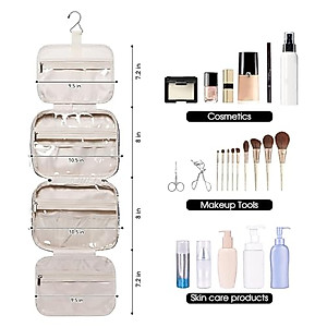 Narwey Hanging Toiletry Bag for Women Travel Makeup Bag Organizer Toiletries Bag for Travel Size Essentials Accessories Cosmetics (Elephant (Medium))