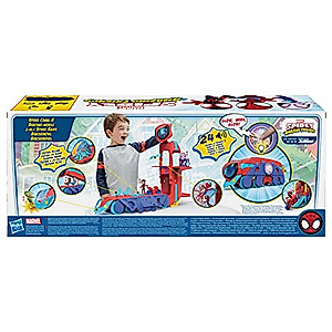 Marvel Spidey and His Amazing Friends Spider Crawl-R 2-in-1 Headquarters Playset, Preschool Toy with 2 Modes, Lights, Sounds, 3 Years and Up, 2 Feet Tall