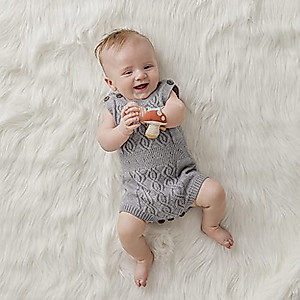 Itzy Ritzy Wrist Rattle – Wearable Itzy Bitzy Rattle for Babies; Made of Soft Cotton and Easily Attaches to Wrist; Makes Gentle Rattle Sound; Mushroom