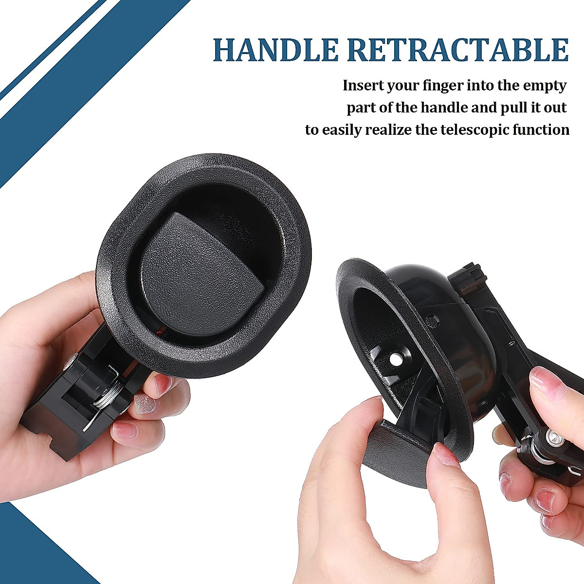 Hotop Recliner Handle Replacement 4 Pieces Chair Release Lever Black Oval Pull Parts Plastic Sofa with Cable Hook, 3.5 x 3 Inches