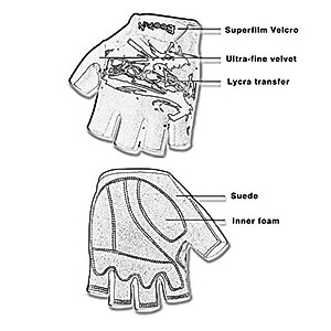 UPANBIKE Cycling Gloves Bike Gloves Half Finger Biking Gloves for Men Women Road Bike MTB Bicycle Gloves Breathable for Cycling Workout Gym Training Outdoor Sports(Large,White)