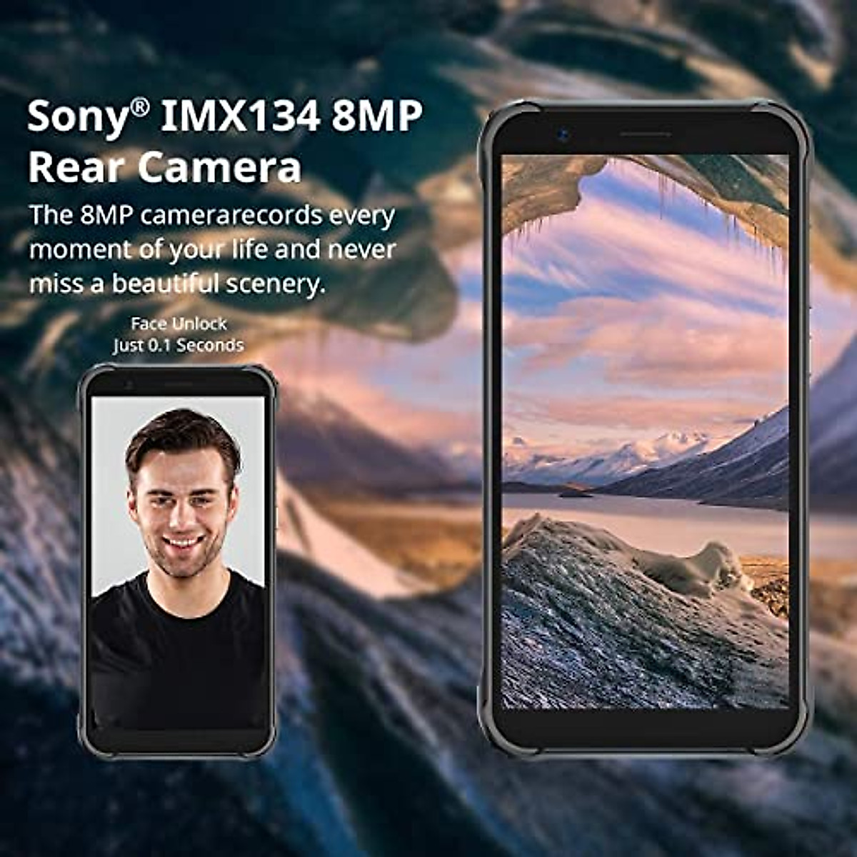 Blackview Rugged Smartphone Unlocked, BV4900 Unlocked Cell Phone, 3GB+32GB/ SD 128GB Expandable Unlocked Phones, IP68 Waterproof Smartphone, 5.7" HD+ 5580mAh Battery, NFC, Android Phone for T-Mobile