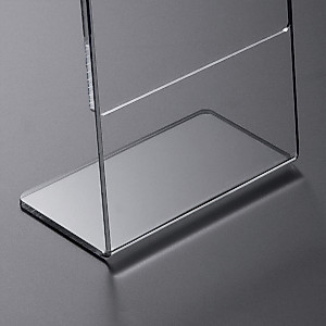 HIIMIEI Acrylic Slant Sign Holder 8.5x11 6 Pack, Plastic Table Menu Display Stand Holder, Plexi Single Ad Frame for Restaurants,Hotels,Stores