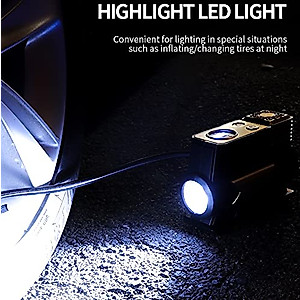 LIRUXUN Portable Air Compressor for Car Tires, 12v Air Compressor Tire Inflator Tire Pump with Led Light (Color : Digital style)