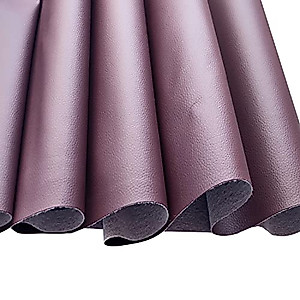 Large Soft Vinyl Upholstery Leather Pebbled Leather Fabric 1 Yard 56.3x36", 0.8mm Thick Faux Synthetic Leather Fabric for Upholstery, Bags, Sofas, Car Seats, Hair Bows, Earrings DIY Crafts (Brown)