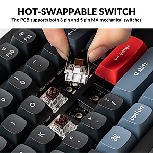 Keychron V6 Wired Custom Mechanical Keyboard Knob Version, Full-size QMK/VIA Programmable Macro with Hot-swappable Keychron K Pro Brown Switch Compatible with Mac Windows Linux Black (Non-Transparent)