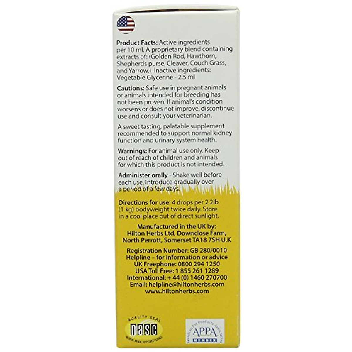 Hilton Herbs Kitty KD Herbal Supplement for Optimum Renal Function in Cats, 1.69 fl oz ( 50 ml ) Bottle