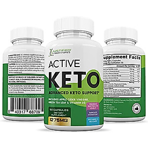 Justified Laboratories Active Keto Max ACV Pills 1275MG Formulated with Apple Cider Vinegar Keto Support Blend 60 Capsules (180 Count (Pack of 3))