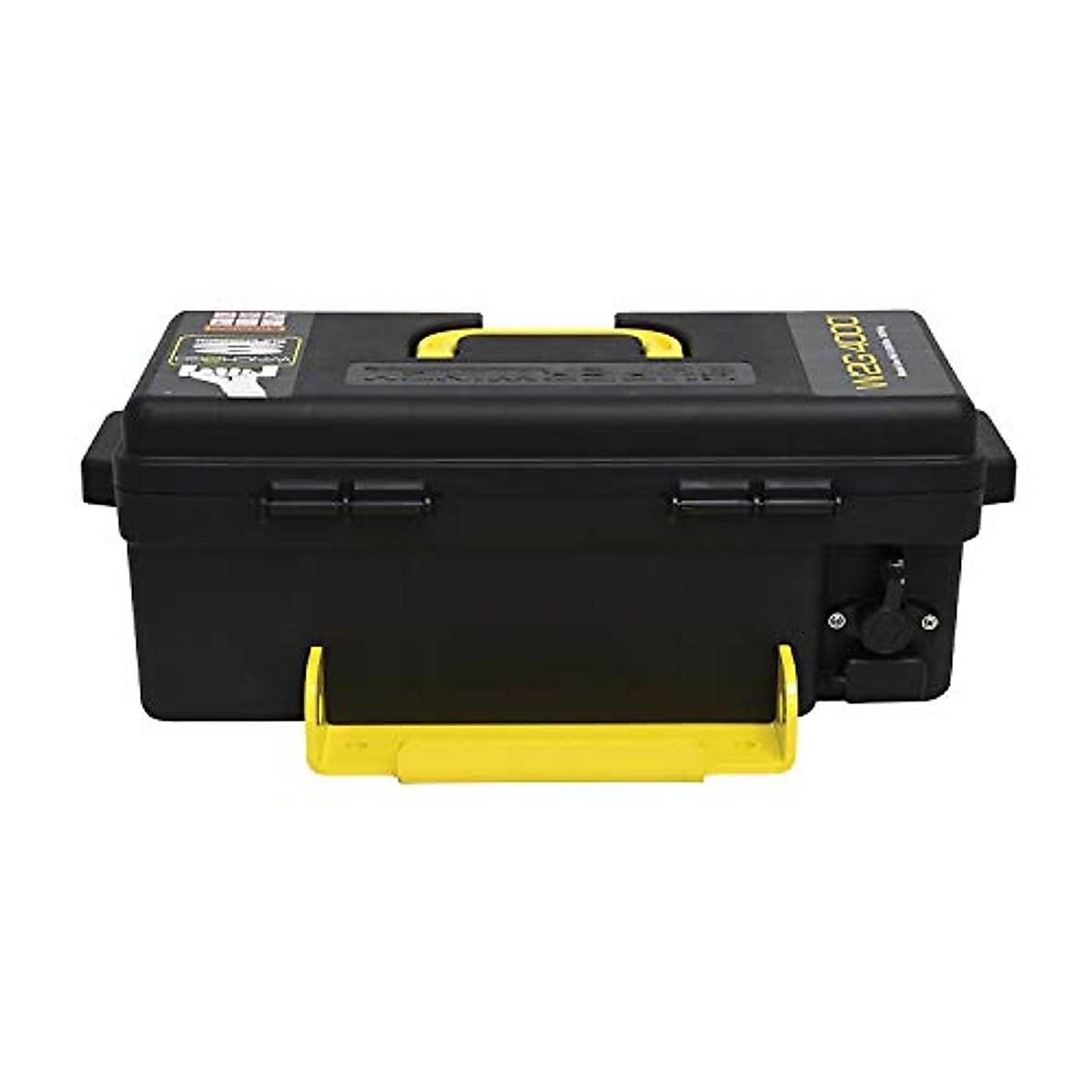 Superwinch 1140232 Winch2Go 12V DC Electric Portable Utility Winch 4000lb/1814.4kg Single Line Pull with Steel Mounting Plate, Integrated Hawse Fairlead, 7/32" x 40' Synthetic Rope, Handheld Remote