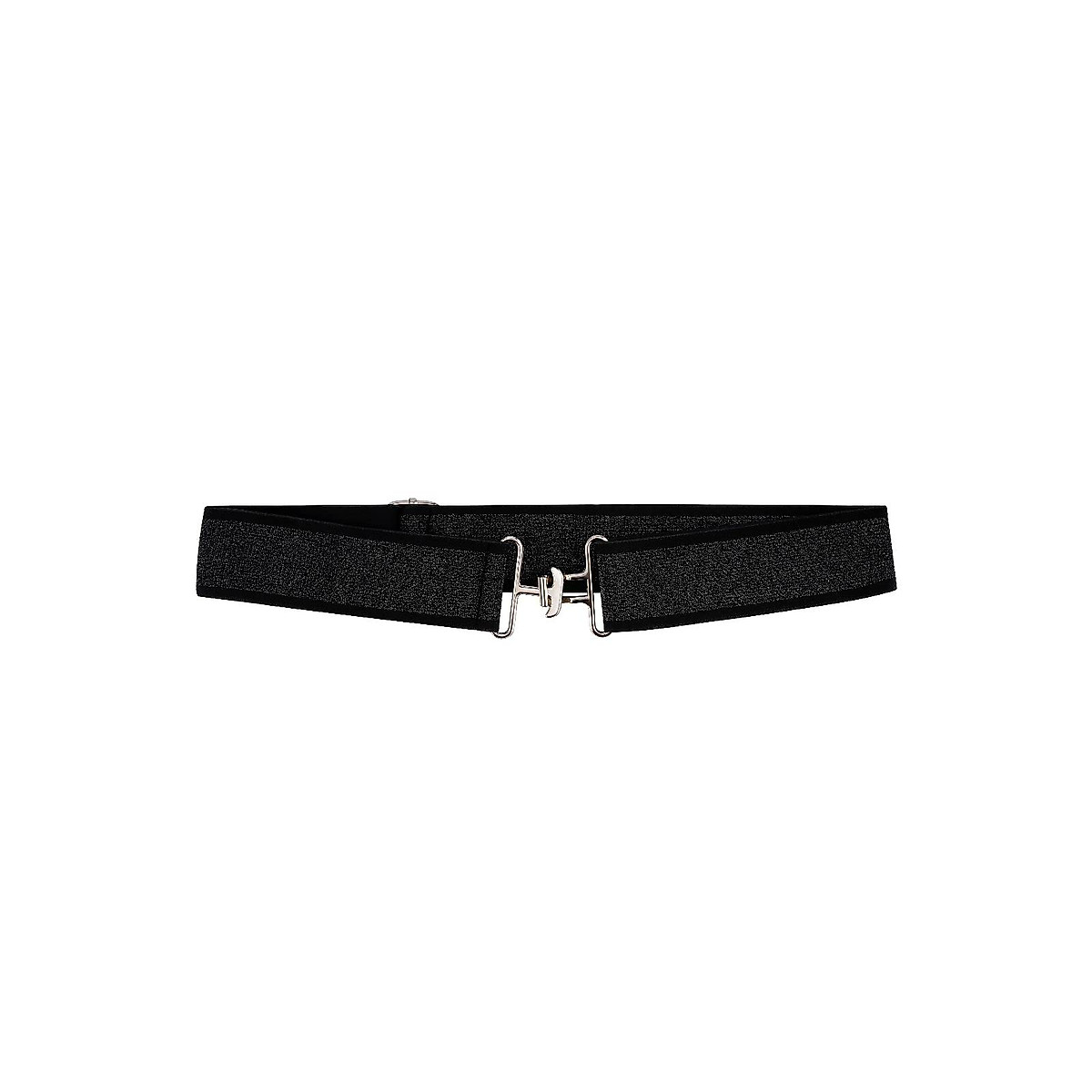 FREE RIDE EQUESTRIAN Belts, Horseback Riding Belts for Women, Stretchable And Comfortable Waist Belt (Black Sparkle with Silver Surcingle)