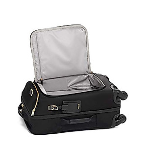 TUMI Voyageur Leger International Carry-On - Luggage with Wheels - Suitcase for Women & Men - Black & Gold Hardware