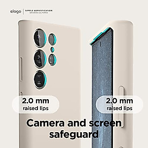 elago Compatible with Samsung Galaxy S23 Ultra Case, Liquid Silicone Case, Full Body Protective Cover, Shockproof, Slim Phone Case, Anti-Scratch Soft Microfiber Lining, 6.8 inch (Stone)