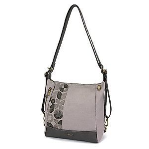 Retro Convertible Purse - Charms Paw+LOVE - Gray