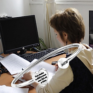 ENSIANTH MSW Gift Social Worker Bracelet You Make A Difference Appreciation Gift for Social Worker, Volunteer (MSW Cuff)