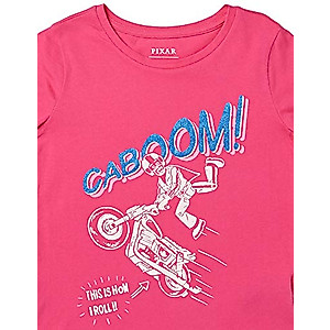 Amazon Essentials Disney | Marvel | Star Wars Girls' Long-Sleeve T-Shirts (Previously Spotted Zebra), Pack of 4, Toy Story Friends Print, Medium