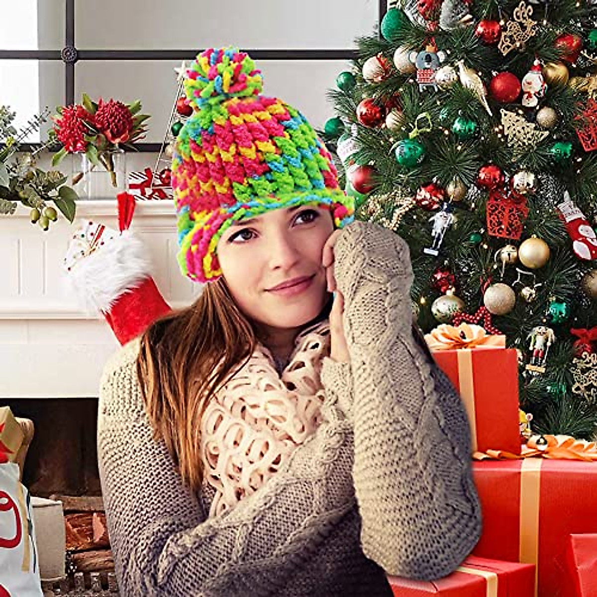 HKKYO Knitting Kit for Beginners Adults, Hat Knitting Loom, Crafts for Girls Kids Ages 8-12, Learn to Crochet Kits for Adults Beginner, Knitting & Crochet Supplies