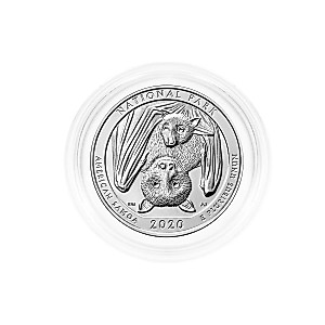 2020 P, D, S American Samoa National Park Quarter Singles Bat Coin in Air Tite Holders - 3 Coin Set Uncirculated