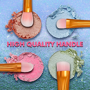 Makeup Brushes Set- Cosmetic Conceler Brushes Kit Tool 12PCS Make Up Foundation Eyebrow Eyeliner Blush Concealer Brushes Pink Mermaid Colorful (pink)