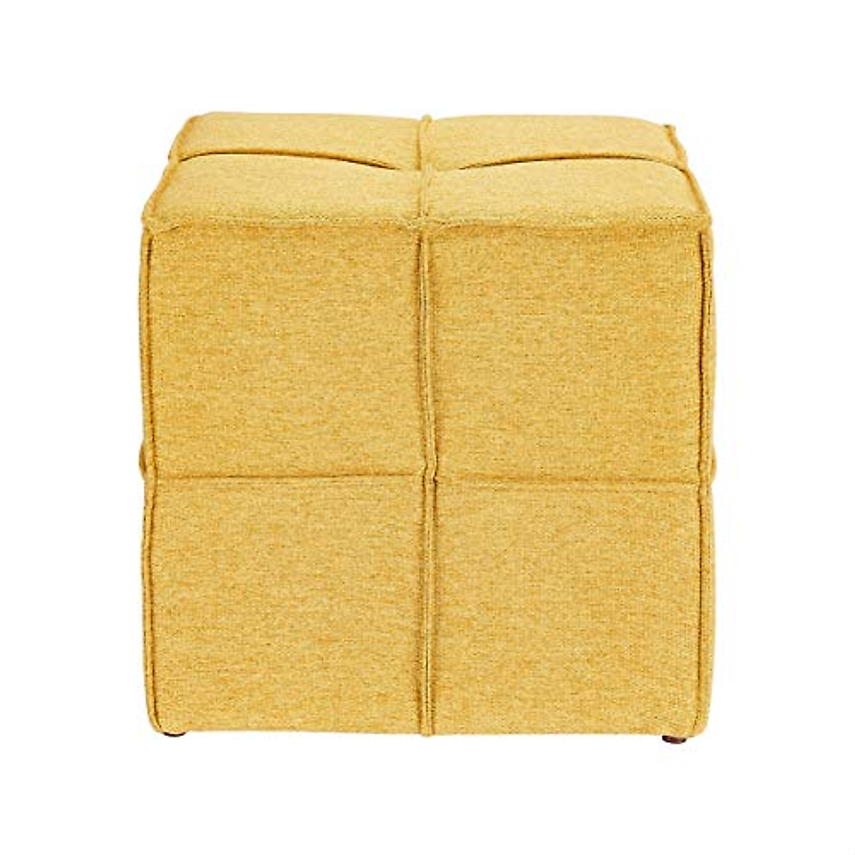 FIRST HILL FHW Delicate Square Bean Bag Ottoman,Light Yellow