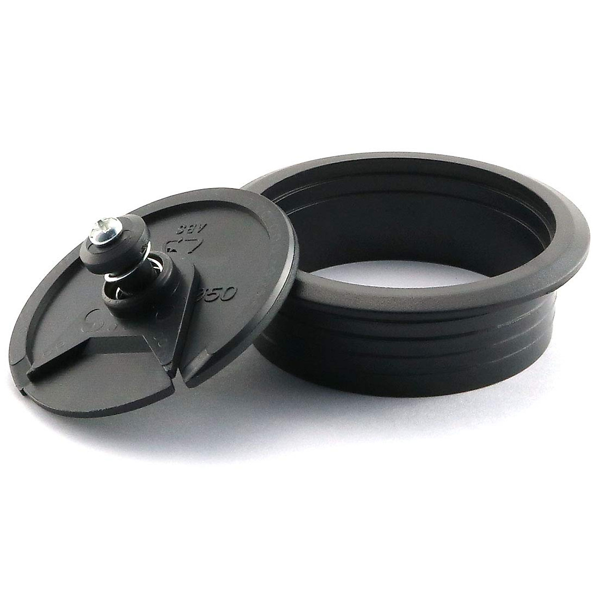 HJ Garden 2pcs 2.8"L x 2.8"W inch Desk Wire Cord Cable Grommets Hole Cover for Office PC Desk Cable Cord Organizer Plastic Cover Black