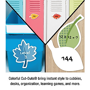 Carson Dellosa Colorful Leaves Cutouts, 36 Fall Cutouts for Bulletin Board and Classroom Décor, Multi-Color Leaf Classroom Cut-Outs, Seasonal Cutouts for Classroom Fall Bulletin Board Decorations